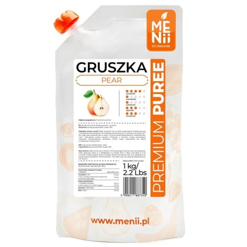 Pulpa owocowa GRUSZKA 1kg PremiumPuree MENii